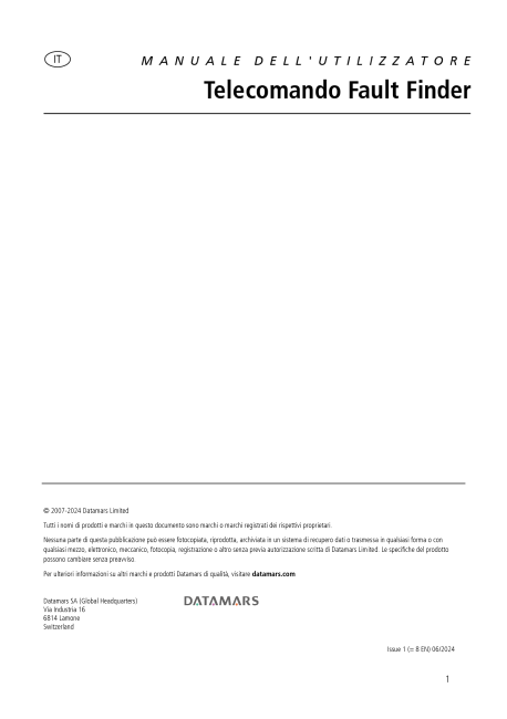 Remote Control Fault Finder User Guide (ITALIAN) | Speedrite